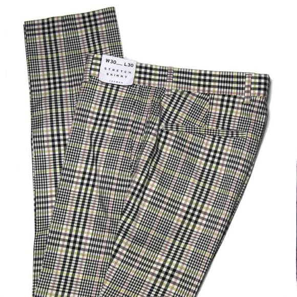 Topman | Pants | New Topman Skinny Fit Pants Plaid Flat Front Actual ...